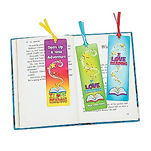 Fun Express I Love Reading Bookmarks - 24 Pieces - Educational and Learning Activities for Kids