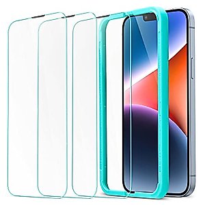 ESR for iPhone 14/13 / 13 Pro Screen Protector, Easy Installation Frame, Military-Grade Protection, Ultra ToughScratch Resistant, Tempered-Glass Screen Protector for iPhone 14/13 / 13 Pro, 3 Pack