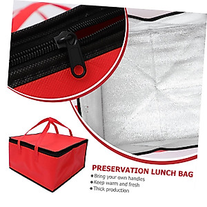 PRETYZOOM 2pcs Seafood Storage Catering Thermal Food Carrier Thermal Food Hot Catering Insulated Thermal Shopping Commercial Aluminum Meat Box