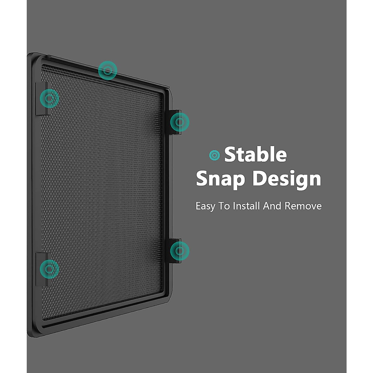 ADJNPCY Dust Filter for Synology NAS DS920+ DS420+ DS918+ DS418play Dustproof PVC Cover - Black