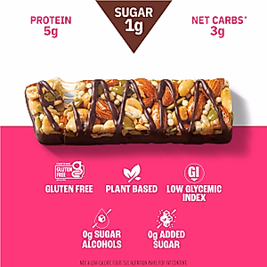 Munk Pack Nut & Seed Bar Sea Salt Dark Coco - 1g Sugar, Low Carb & Keto, 5g Protein - Gluten Free, Plant Based, Zero Added Sugar - Sweet & Salty Breakfast & Snack Bars, 12 Bars