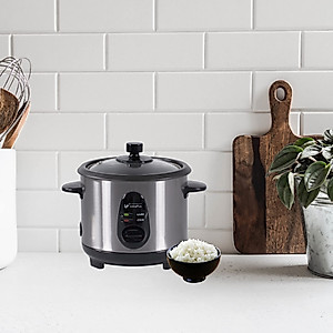 LP Living Plus Electric Rice Cooker, Non Stick Coating, One Touch Button (0.6L/3Cup)