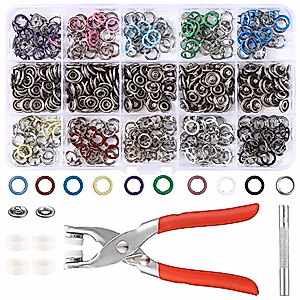 Metal Snap Button Fasteners Kit DIY Crafting Tool with Pliers Press Tool Kit for Clothing Sewing