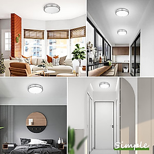 2-Pack 36W LED Ceiling Light Fixture (450W Equiv), 12IN Modern Flush Mount Ceiling Lights, Dimmable Ceiling Lamps Super Bright 3000LM, 3000K/4000K/5000K Adjustable for Bedroom Kitchen Bathroom Hallway