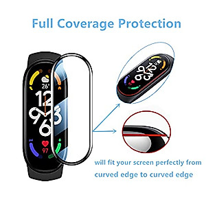 Aemus Compatible for Xiaomi Mi Band 7 Screen Protector (3 Pack) 3D Curved Soft Edge Protective Film NFC Mi Band 8 Protective Film HD anti-scratch
