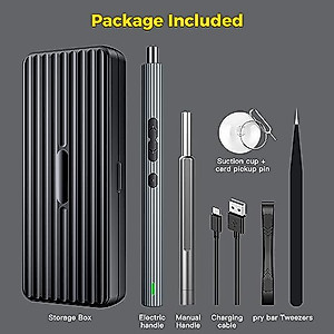 58 in 1 Electric Screwdriver Set, UF-TOOLS Rechargeable Cordless Screwdriver Kit, Precision Repair Tool Kit with 50 Bits, LED Lights, Charging Cable, Carrying Case, for Watches, Phones, Glasses