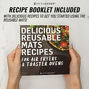 Air Fryer Rack and Reusable Liners For Ninja Foodi Grill 5-in-1 AG301 4qt, Airfryer Accessories, Replacement for Parchment Paper, Heat Resistant Mats and Stainless Steel Cooking Rack by INFRAOVENS