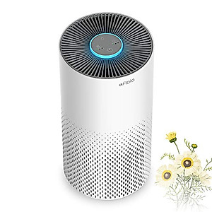 Afloia Air Purifiers for Home Large Room, H13 True HEPA Air Purifier for Bedroom 22 dB, Air Cleaners Remove 99.97% Pet Dander, Allergies, Dust, Pollen, Smoke, Odor, 7 Color Light, KILO White