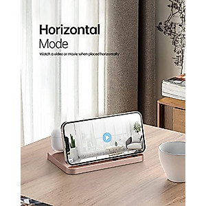 MODOCH 3 in 1 Charging Station for Apple Multiple Devices, Foldable and Portable Travel Charging Dock Compatible with iPhone Airpods Apple Watch Charger Stand with Adapter (Rose Gold)