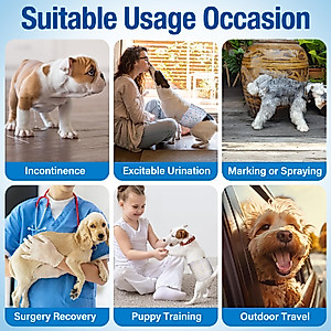 Pet Soft Disposable Male Dog Wraps - Dog Diapers for Male Dogs, Puppy Diapers with Wetness Indicator 48 Counts Small