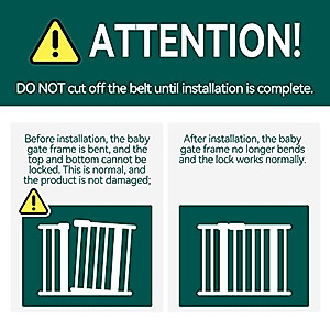 BABELIO 26-40 Inch Easy Install Extra Wide Pressure Mounted Metal Baby Gate, No Drilling, No Tools Required, with Wall Protectors and Extenders (Black)