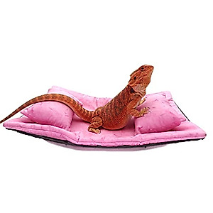 Chaise Lounge for Bearded Dragons, Pink Batik Fabric