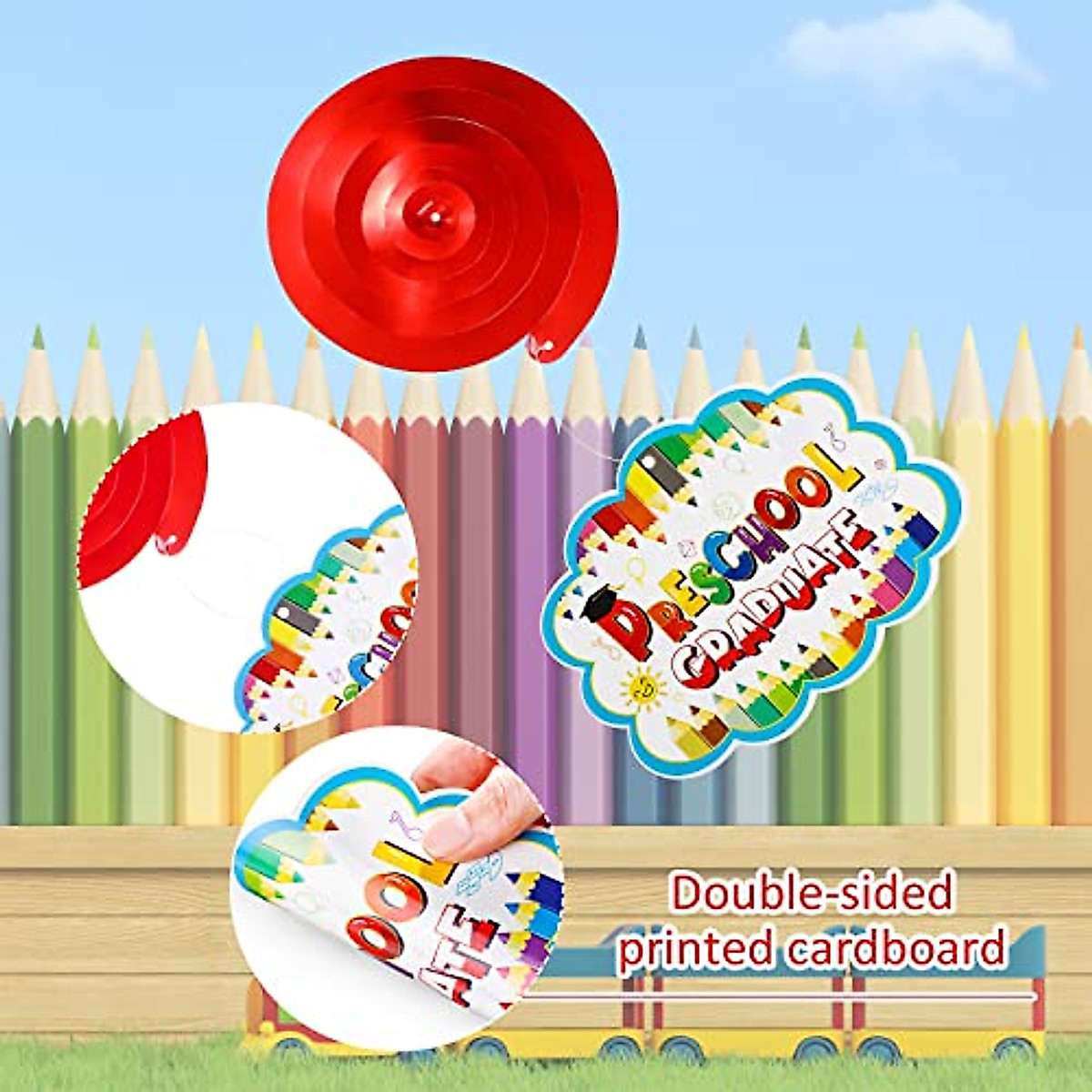 Yisong 46 Pieces Preschool Graduate Party Decorations Kindergarten Graduation Party Congrats Hanging Swirl for Pre Elementary Celebration Graduation Party Class of 2023 Ceremony School Party Supplies