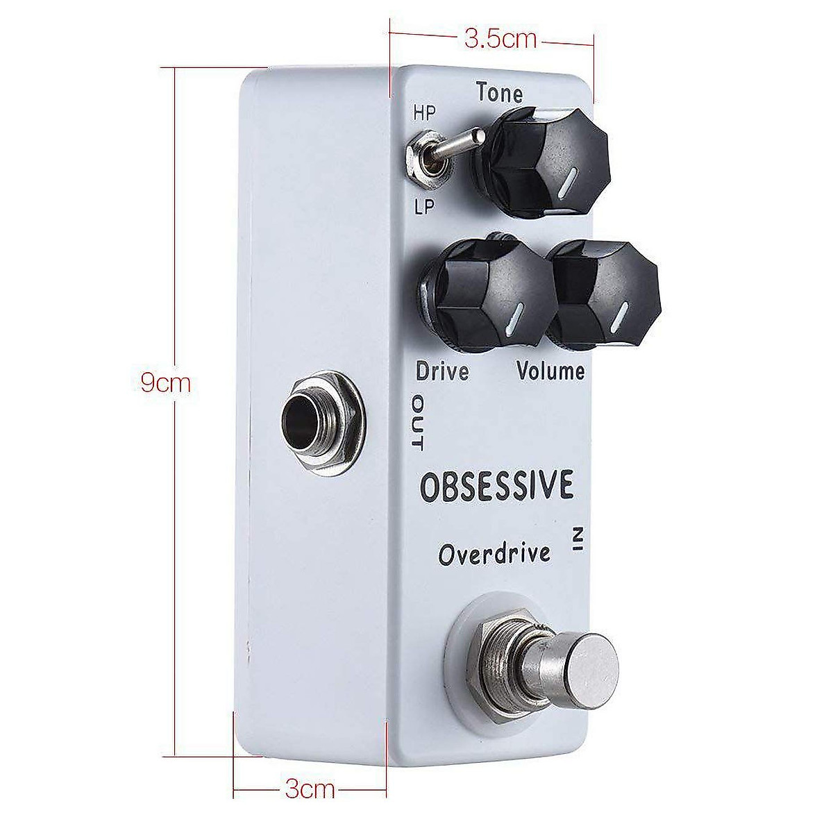 Moskyaudio Mini Obsessive Overdrive Effect Pedal with True Bypass Switch