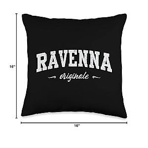 Ravenna Italy Athletic Sport Fan Gear Ravenna Italy Sport Souvenir Throw Pillow, 16x16, Multicolor