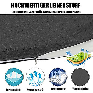 Bench Cushion Custom Size Personalized High Elasticity Foam Seat Cushion with Removable Cover and Anti-Slip Bottom Thick Long Bench Chair Cushion Pad for Kitchen Home Gard