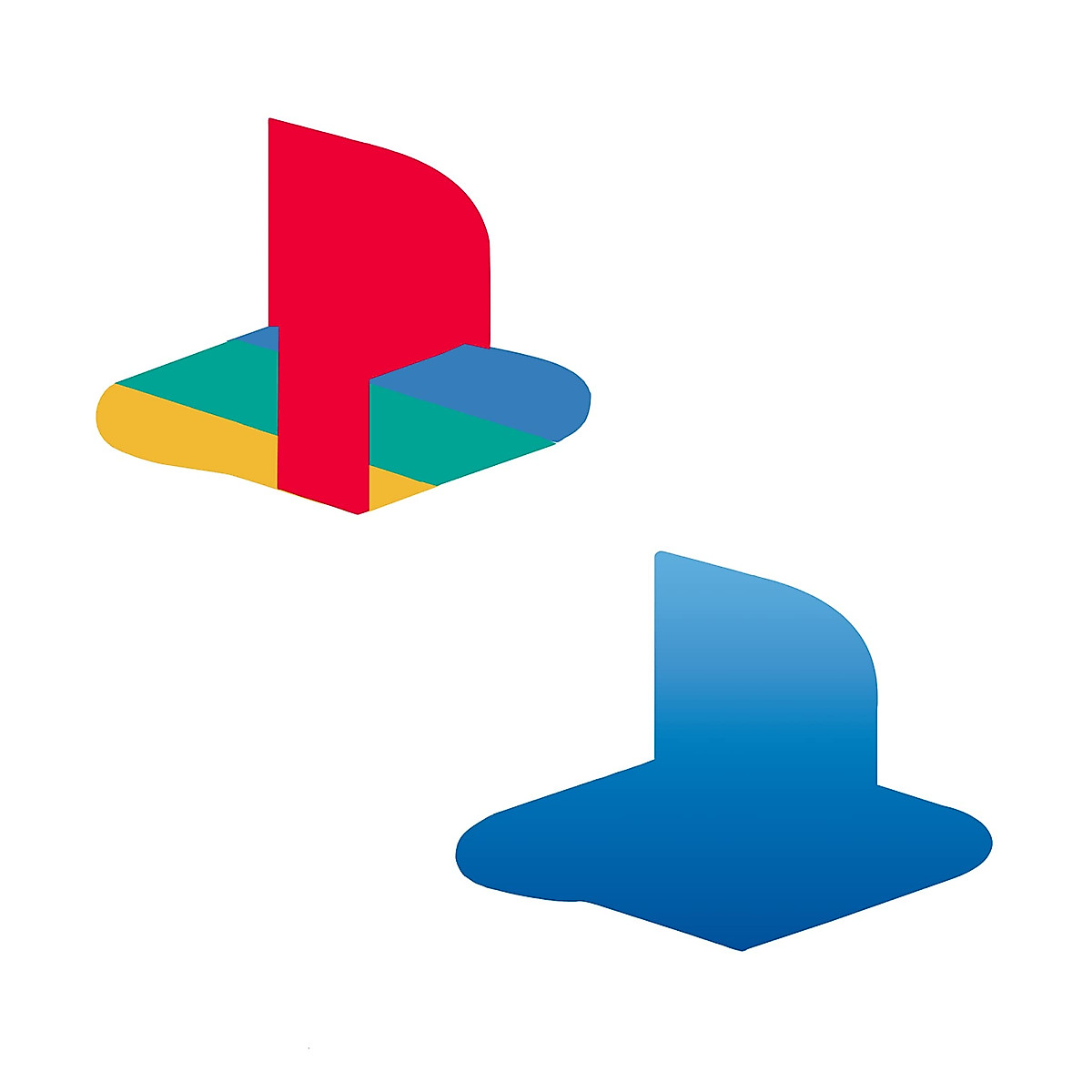 Retro Sticker Underlay - Glossy Vinyl Decal Compatible with Original PS5 (2 Pack)