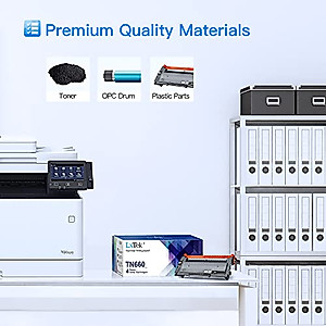LxTek Compatible Toner Cartridge Replacement for Brother TN660 TN-660 TN630 TN-630 to Compatible with MFC-L2740DW HL-L2300D HL-L2380DW HL-L2340DW HL-L2320D DCP-L2540DW Printer(4 Black), High Yield