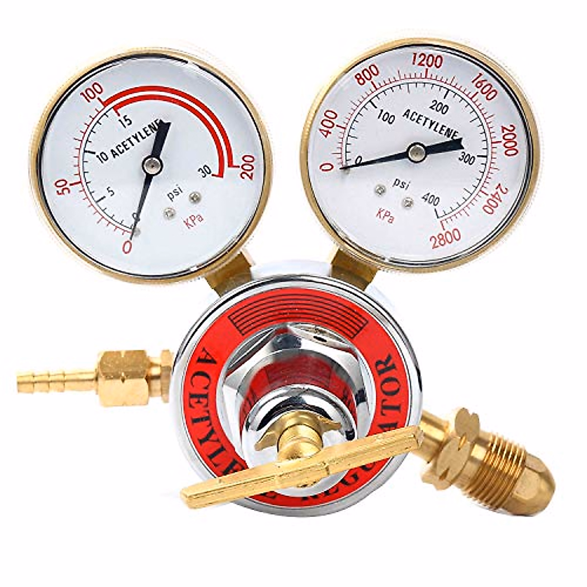 YaeTek Acetylene Regulator Welding Gas Welder Acetylene Gauge for Torch Cutting Kits CGA 510
