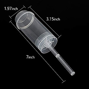 Jucoan 30 Pack Cake Pop Shooter, Round Plastic Jelly Ice Cream Push-up Containers with Lids Base and Stick for Dessert, Confetti Push Pop Shooters for Wedding