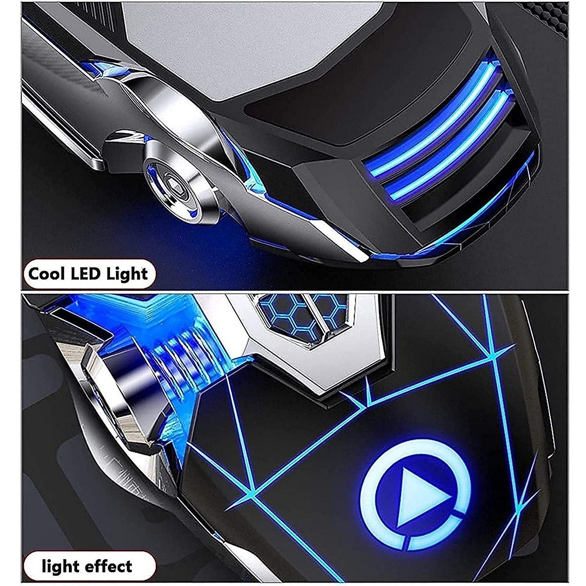 SMSOM Mechanical Gaming Keyboard, Wired RGB Rainbow Backlit Keyboard, Ergonomic Standard Keyboard for Desktop, Computer, PC (Black)