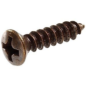 Hillman 2852 6 x 5/8-Inch Oval Head Antique Brass Decorative Sheet Metal Screw, 40-Pack