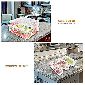 Modern-Depo 10 PCS Refrigerator Organizer Bins Food Containers with Various Size Storage Bins for Fridge, Countertop, Cabinets & Pantry