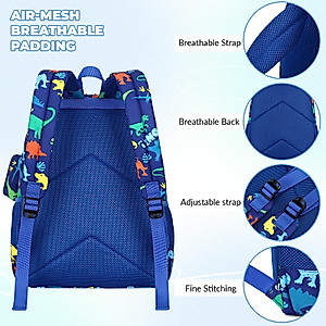 mygreen Dinosaur Backpack for Boys Backpacks for Elementary School 15 inch Backpack for Boys with Coin Purse 5-7 6-8 School Bag 2nd 3rd Grade Blue