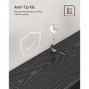 VASAGLE Bookshelf, 6-Tier Open Bookcase with Adjustable Storage Shelves, Floor Standing Unit, Black ULBC166T56