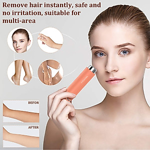 Ninatique Facial Hair Removal for Women ，Women's razor， Painless Hair Remover, Women's Painless Peach Hair Trimmer, Lipstick Size Hair Removal, Suitable for Upper Lip, Chin and Cheek (Living Coral)