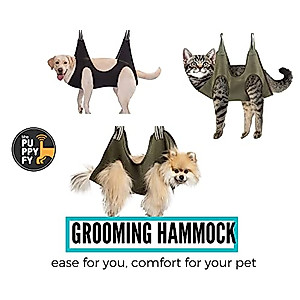 THEPUPPYFY Dog Grooming Hammock - Dog Hammock - Dog Nail Clippers-Dog Things - pet Grooming Hammock - Dog Grooming Harness Holder - cat Grooming Hammock - Dog Hammock for Grooming (S/Under 55 LB)