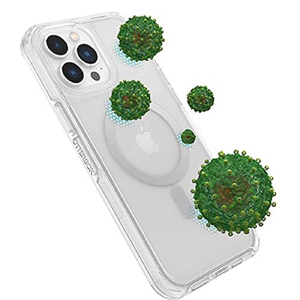 OtterBox Symmetry Clear Series+ Antimicrobial Case with MagSafe for iPhone 13 Pro Max & iPhone 12 Pro Max (Only) - Non-Retail Packaging - Stardust (Clear Glitter)