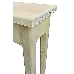 36" Narrow Console Sofa Table - Unfinished with Tapered Legs