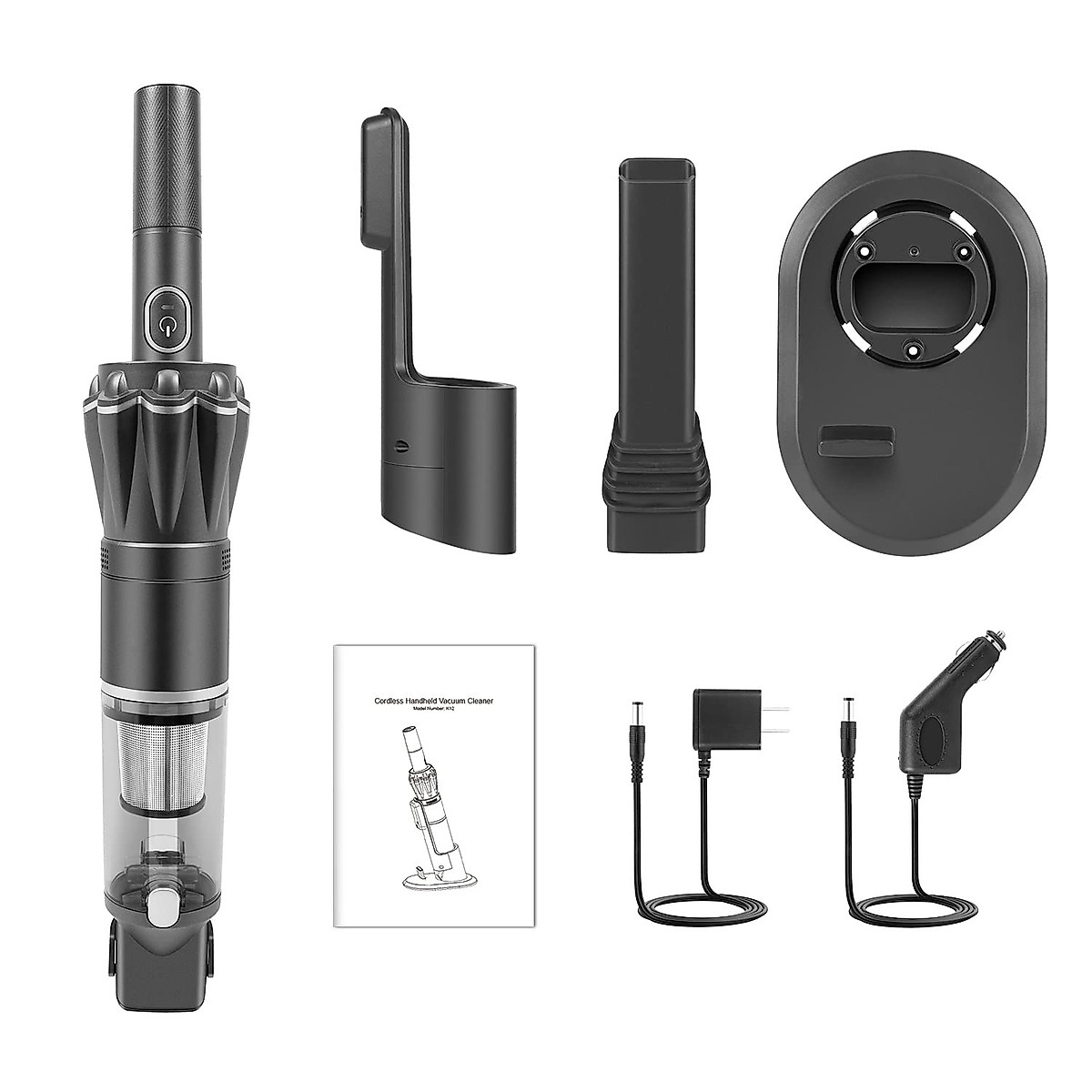 Handheld Vacuum, Cordless Portable Hand Vacuum with 12Kpa Powerful Suction, Lightweight Car Vacuum Cleaner with Upgraded Brushless Motor, Charging Dock, Car Charger