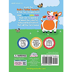 Baby Farm Animals - Silicone Touch and Feel Board Book - Sensory Board Book