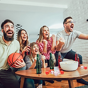 NUOBESTY Funny Math Games 8pcs Heart Dice White Red Dice Six Sided Gaming Dice 25MM Novelty Funny Party Favor for Carnival Graduation Club Playing Table Game Props Table Game Dice