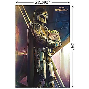 Trends International Star Wars: The Mandalorian - Held Wall Poster, 22.375" x 34", Unframed Version