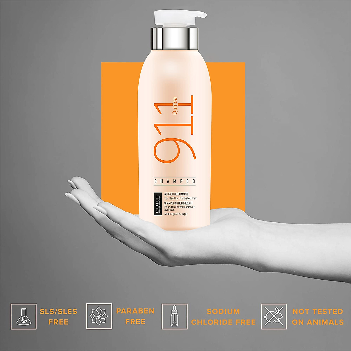 Biotop Professional 911 Quinoa Shampoo for Dry, Lifeless, and Damaged Hair 16.9 fl oz