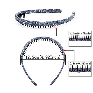 STHUAHE4PC Multicolor Protection Resin Teeth Comb Hair Hoop Hairband Headband Hair Accessories for female by Beauty hair (4 Colors)