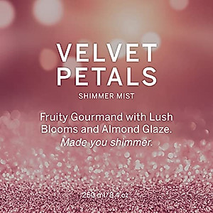 Victoria's Secret Velvet Petals Shimmer Body Mist for Women, Perfume with Notes of Blooms and Almond Glaze, Women's Spray, 250 ml / 8.4 oz