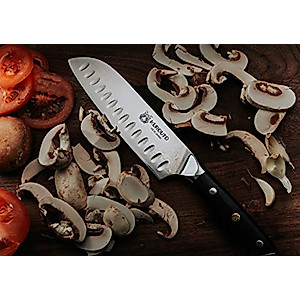 7-inch VG10 Santoku- 66 layers of High Carbon Damscus Stainless Steel Cladding—Kintaro Series—Kurouto Kitchenware