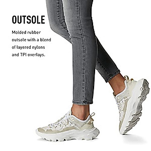 Sorel Women's Kinetic Breakthru Tech Lace Sneaker - White, Chalk - Size 7.5