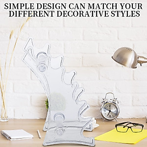 2 Pieces Plastic Pen Holder Stand 6-Slots Pen Display Stand Makeup Brush Rack Organizer Eyebrow Pen Display Stand Vertical Pen Display Stand Rack Acrylic Pen Holder for School Office Home (Clear)