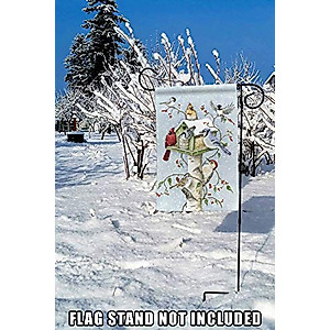 Toland Home Garden 12x18 Inch Double Sided Garden Flag Winter Flag, Winter Birds Winter Garden Flag House Flag For Outdoor Yard Decoration