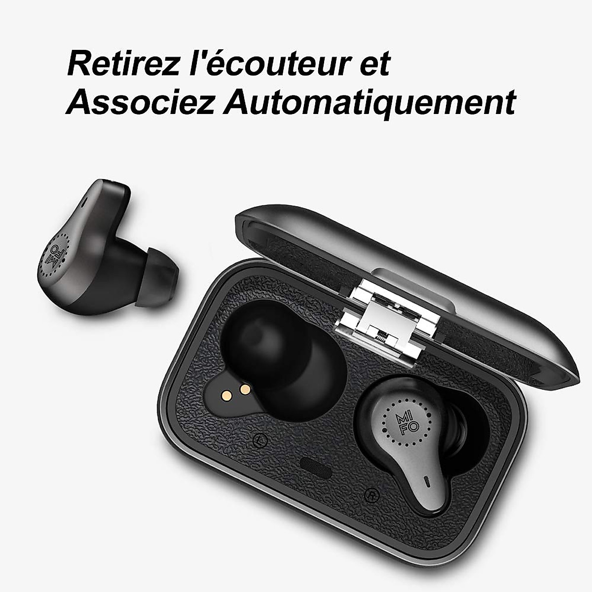 mifo [Upgrade Version 2023 Bluetooth Earbuds Wireless O7, Bluetooth 5.0 in-Ear Headphones with Charging Case, Dual Microphone Call Noise Reduction Earphons for Sports, Built-in Mic