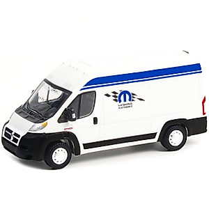 Greenlight Collectible 2014 ProMaster Van White with Blue Stripes Route Runners Series 4 1/64 Diecast Model Car by Greenlight 53040 A,53040A