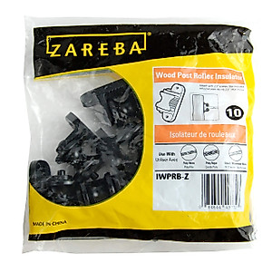 Zareba Black Plastic Roller Insulator for Wood Posts – 10 Pack