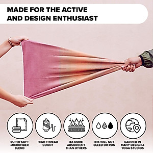 Areté Premium Microfiber Fitness Towel - Eco Non Bleeding Inks - Luxuriously Soft, Absorbent & Quick Drying - Workout Towels to Absorb Sweat - Perfect for - Gym, Yoga, Sport, Cycle & Travel - 16x26.5…