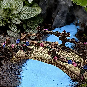 MUAMAX Miniature Garden Bridge Resin Craft Cute Fairy Bridge Little Artificial Bridge Micro Landscape Garden Bridge Fairy Garden Bridge for Dollhouse Ornament