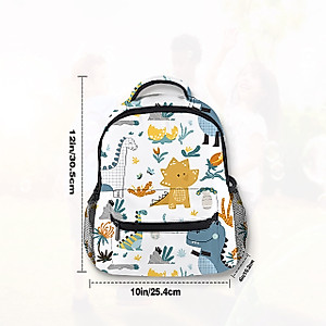 Toddler Dinosaur Backpack for Boys Girls, 12 Inches Ideal Dinosaur World Backpacks for Preschool Kindergarten Bookbag